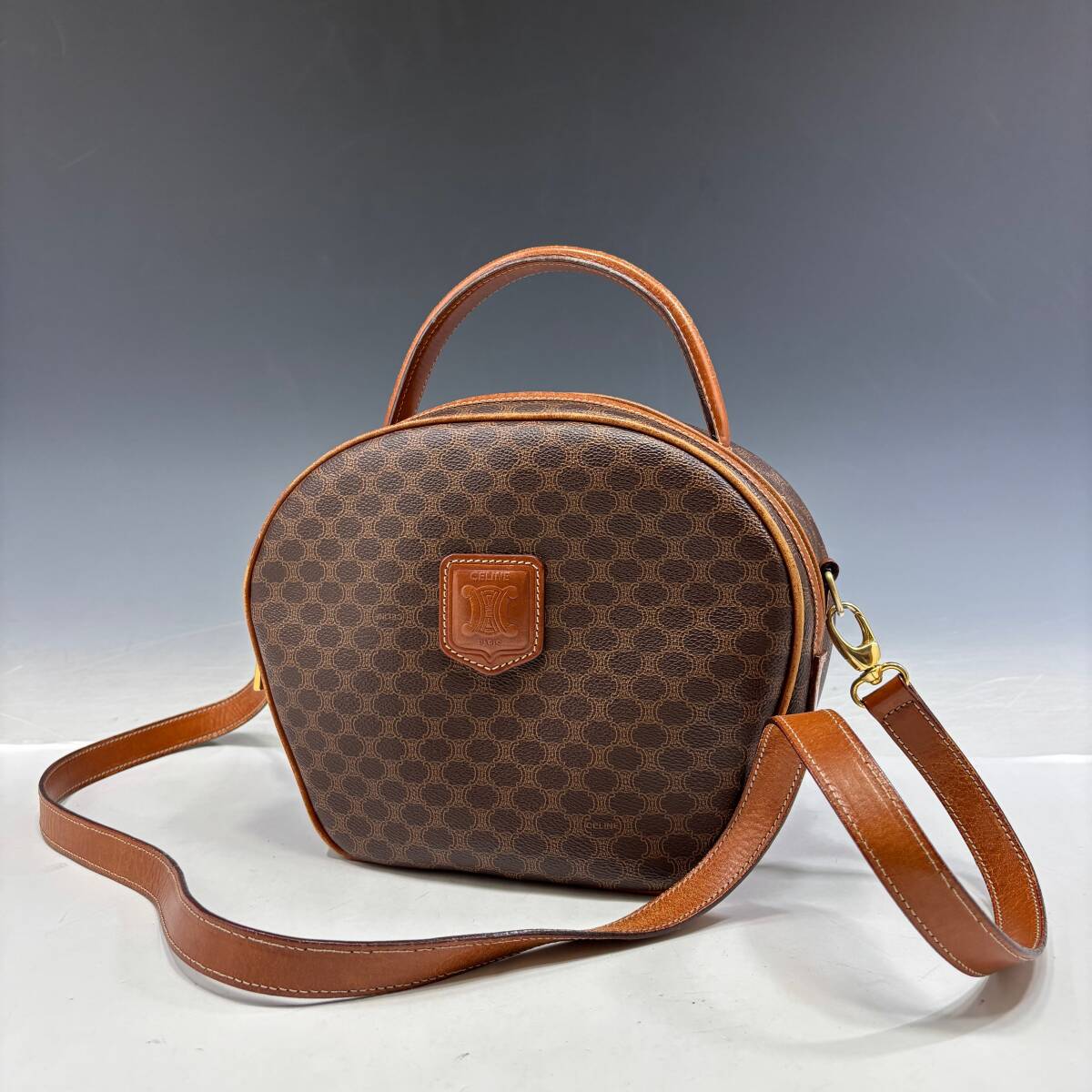 1円〜状態良【セリーヌ/CELINE本物】ショルダーバッグ/マカダム柄/PVC×レザー/ブラウン/2WAY【V777②M /【Buyee】 Buyee - Japanese Proxy ...