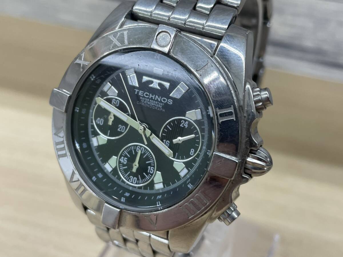 重厚なデザイン! TECHNOS テクノス T3089 メンズ腕時計 ウォッチ 黒文字盤 クォーツ クロノグラフ ダイバーズ 不動【E6005TY】 /【Buyee】 Buyee ...