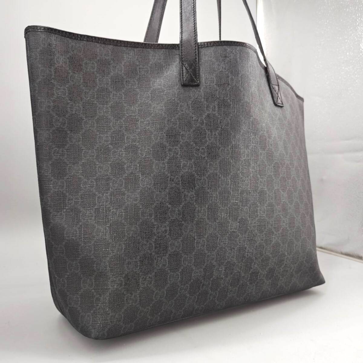 肩掛け A4 GUCCI グッチ トートバッグ GGスプリーム 型押しロゴ 総柄 ビジネス メンズ レディース レザー 黒 ブラック GG柄 /【Buyee】 Buyee - Japanese ...