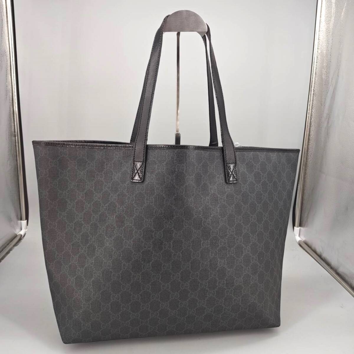 肩掛け A4 GUCCI グッチ トートバッグ GGスプリーム 型押しロゴ 総柄 ビジネス メンズ レディース レザー 黒 ブラック GG柄 /【Buyee】 Buyee - Japanese ...