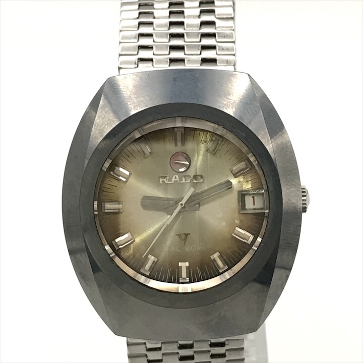 良品 RADO ラドー バルボア カットガラス 自動巻き AT グラデーション メンズ 腕時計 ウォッチ Watch 稼働品 シルバー ...