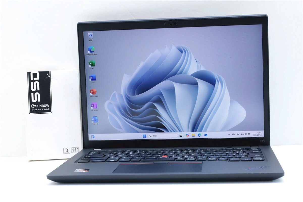 訳有品 年式2022 13.3型 Lenovo ThinkPad X13 Gen2 8GB Ryzen 5 5650U 6コア/12スレッド ...