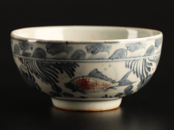 【流】中国美術 辰砂染付 魚文碗 UA991 /【Buyee】 Buyee - Japanese Proxy Service | Buy ...