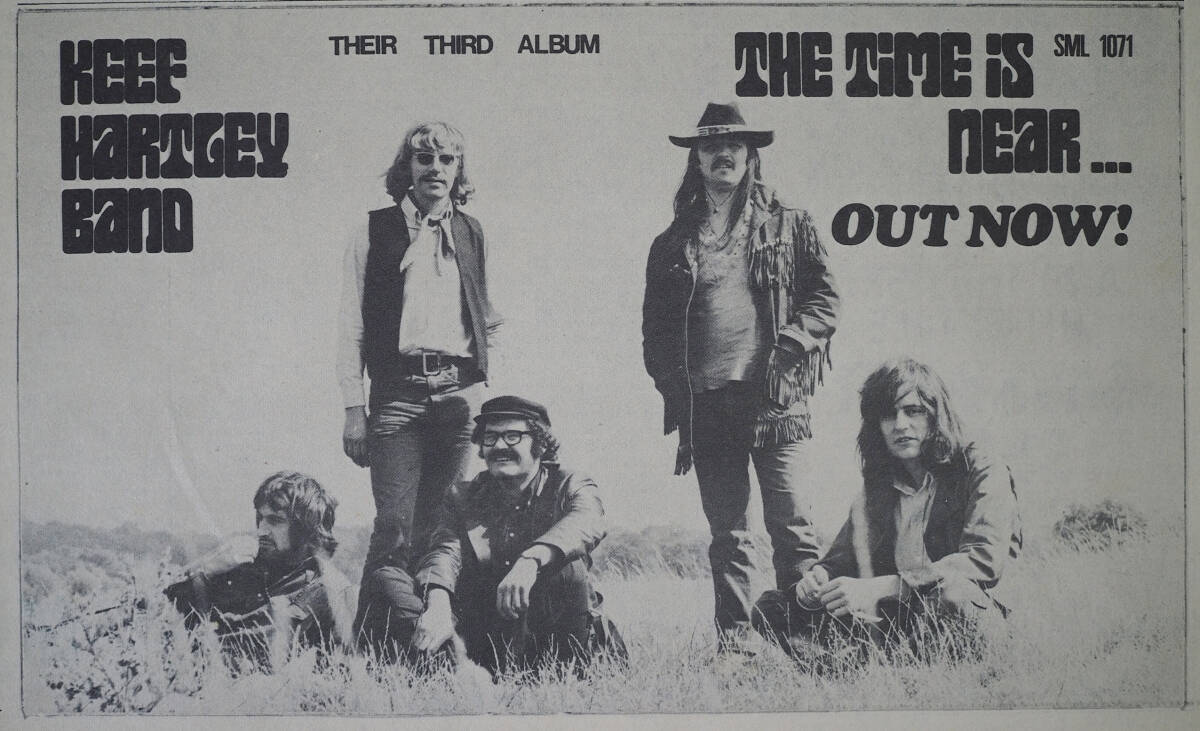 ★KEEF HARTLEY BAND★アルバム『THE TIME IS NEAR』DERAM Records 1/2頁広告/海外音楽誌 ...