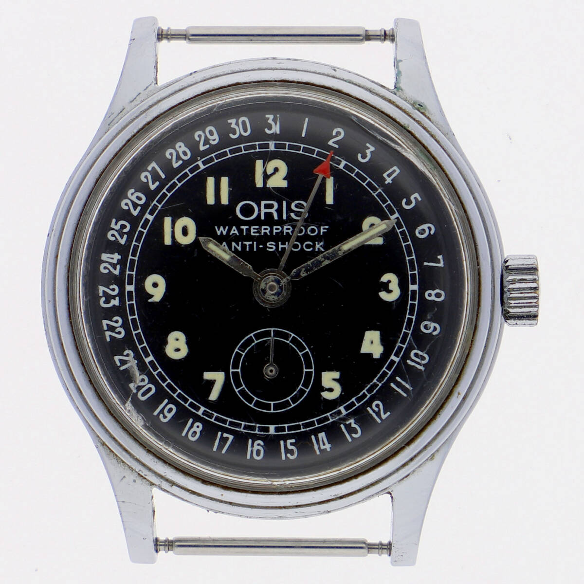 ORIS オリス 6651 ポインターデイト ケースのみ ブラックダイヤル SS 手巻き ユニセックス【131838】 /【Buyee ...