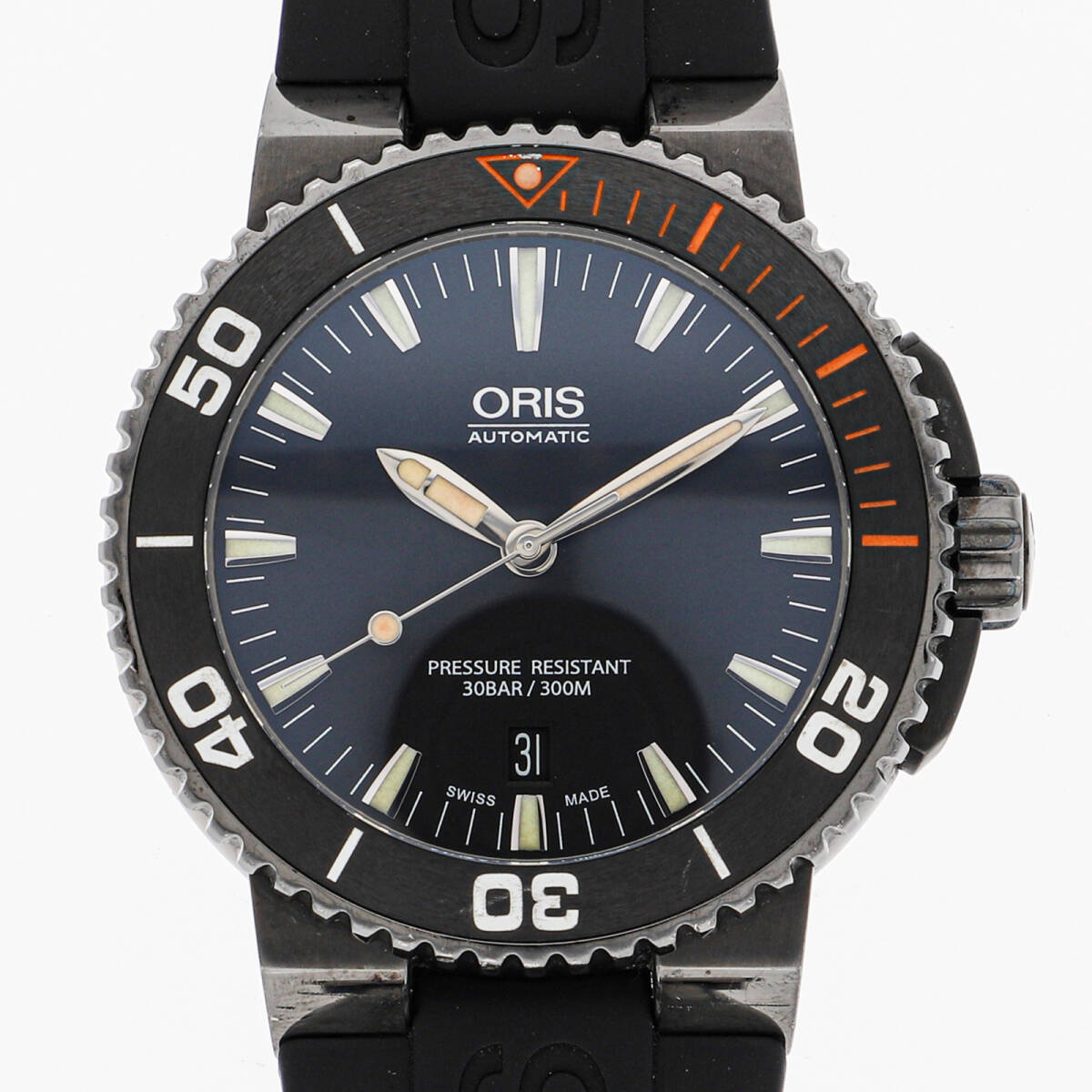 ORIS オリス 7653-42 アクイス ブラックダイヤル SS/ラバー 自動巻き メンズ【132092】 /【Buyee】 Buyee ...