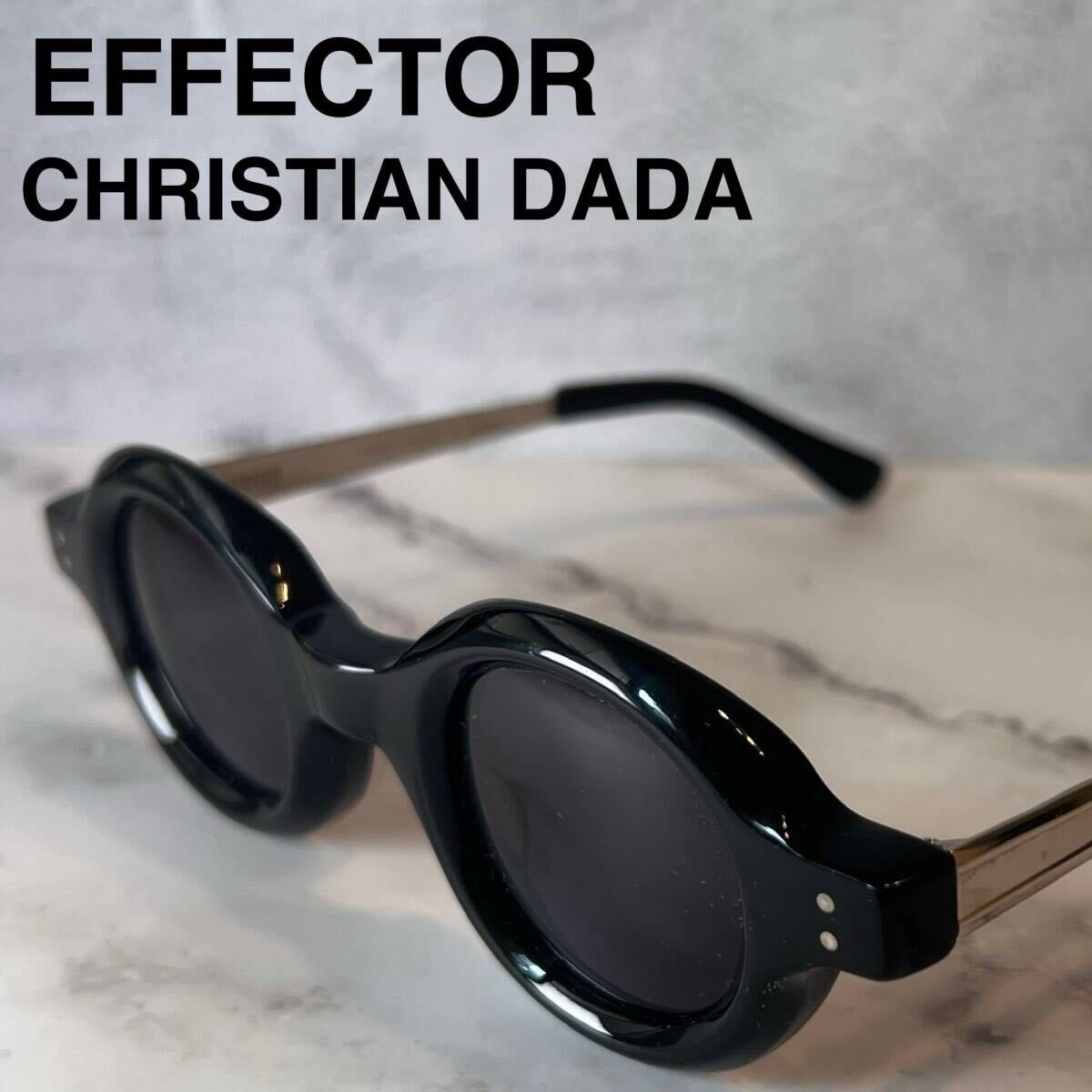 EFFECTOR CHRISTIAN DADA エフェクター サングラス ブラック ヴィンテージ アーカイブ 00S y2k 保存袋 ...