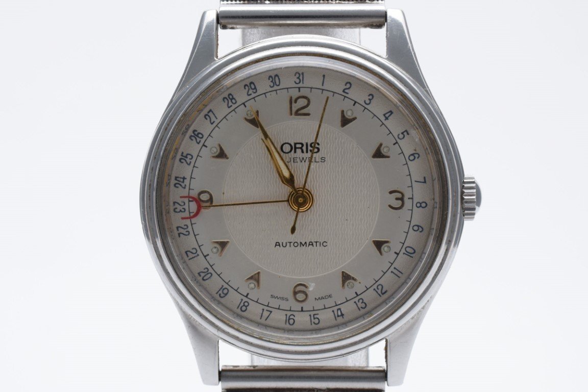 稼働品 ORIS オリス シルバー ラウンド 蛇腹ベルト ゴールド系文字盤 4針 メンズ 腕時計 自動巻き /【Buyee】 Buyee ...