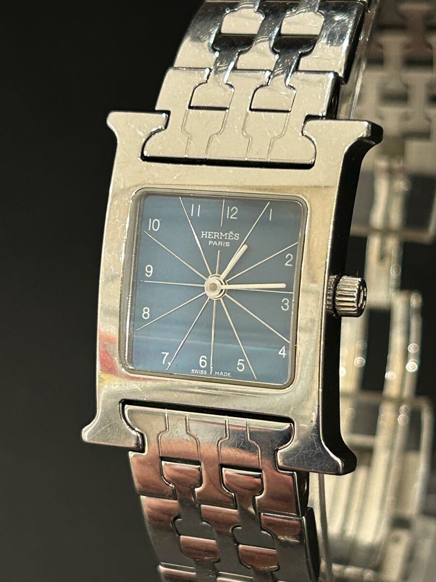 1円〜 HERMES エルメス H1.210 Hウォッチ 腕時計 QZ クォーツ レディース ブルー文字盤 2針 【稼働品】 /【Buyee】 Buyee - Japanese Proxy ...