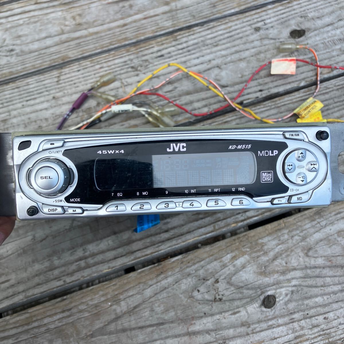 JVC 日本ビクター KD-M515-B 1DIN MDレシーバーMDプレーヤー（MDLP対応）出力45W × 4（MOS-FETアンプ内蔵）カーオーディオ 旧車 ジャンク /【Buyee ...