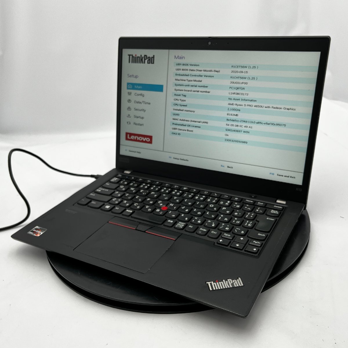 ★訳あり★Lenovo ThinkPad X13 [AMD Ryzen 5 Pro 4650U 8GB SSD 256GB(NVMe) 13. ...