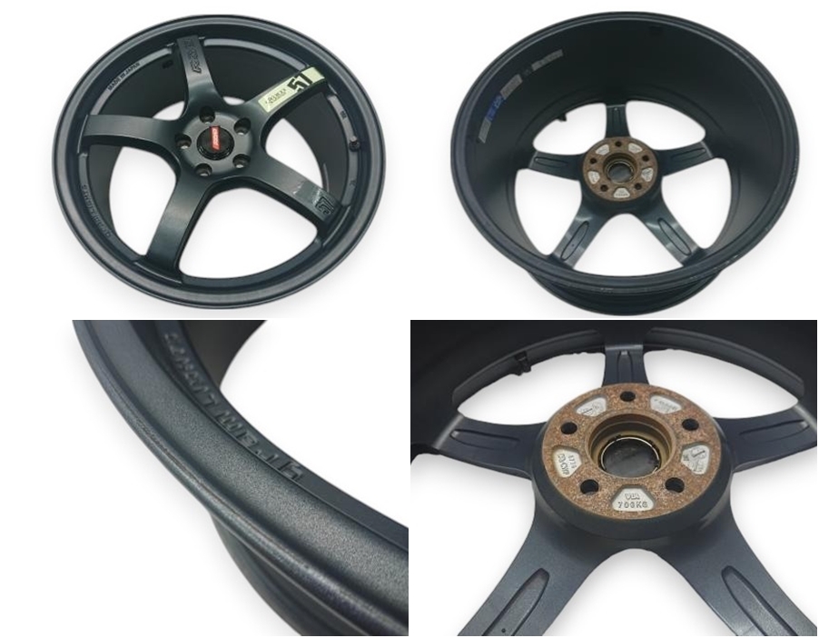 RAYS レイズ グラムライツ 57CR ★ 8.5J +45 ガンブルー 114.3 ★ VAB WRX STI 後期 にて使用 ...