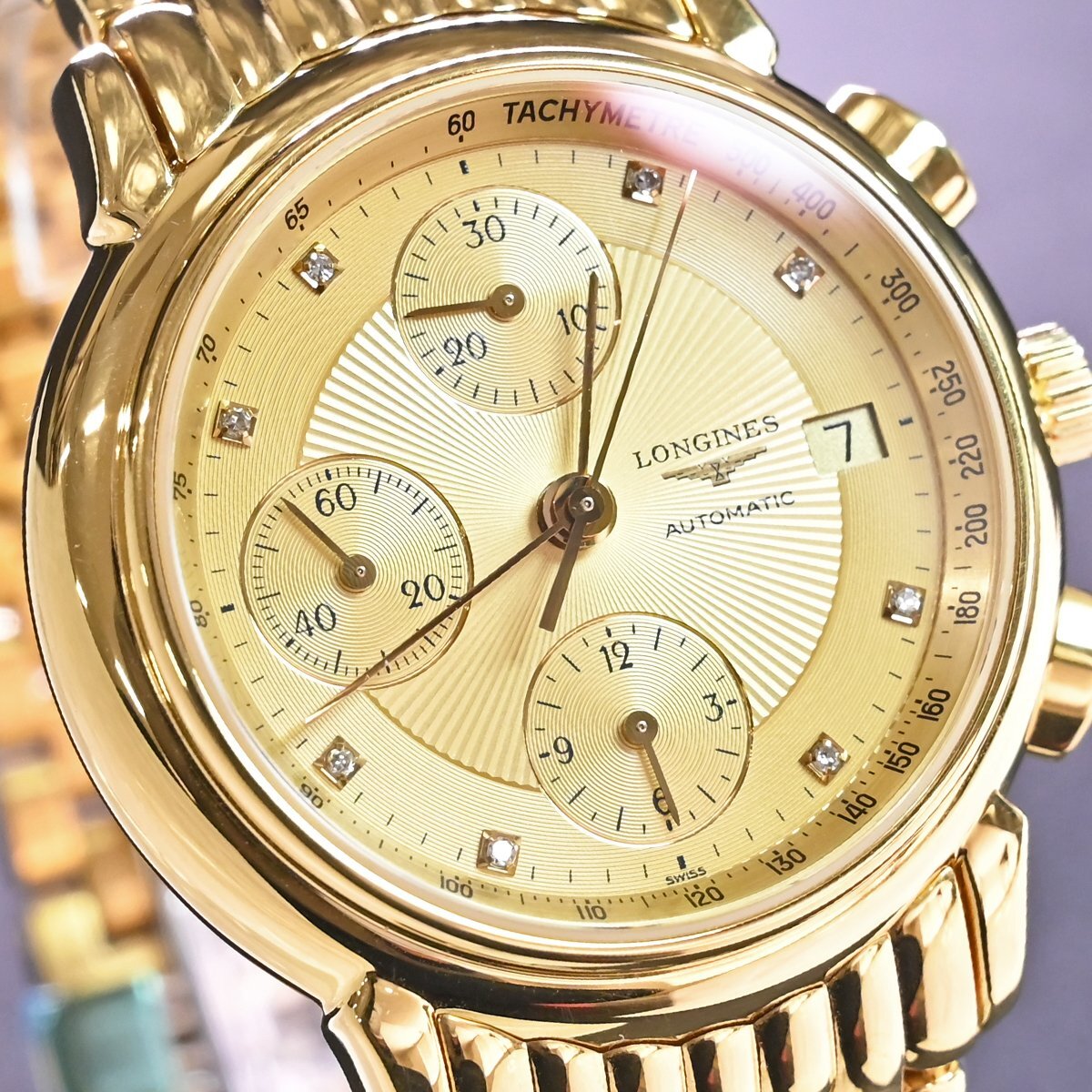 本物 新品同 ロンジン 125周年記念限定 8Pダイヤ文字盤 オートマチック クロノグラフ メンズウォッチ 男性用自動巻腕時計 保存箱 ギャラ付 /【Buyee】 Buyee ...