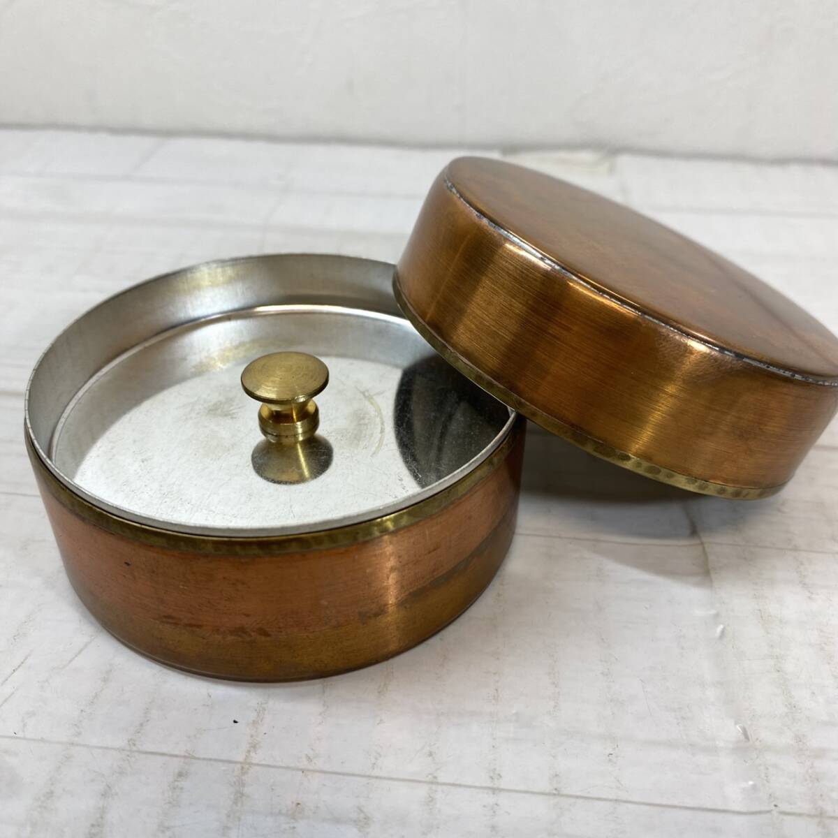 【MH-0720】中古品 開化堂記 銅製 茶缶 茶筒 茶入 銅器 茶器 古茶道具 平型 約133g【レタパ可能】 /【Buyee】 Buyee - Japanese Proxy Service ...