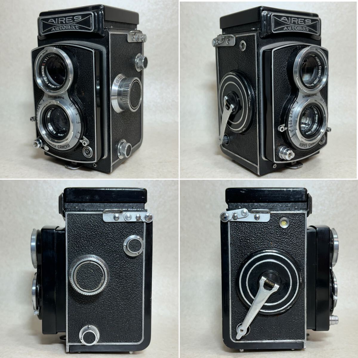 W3 - 25 ）二眼レフカメラ AIRES AUTOMAT View-NIKKOR C 1:3.2 f=7.5cm NIKKOR-Q・C 1 ...