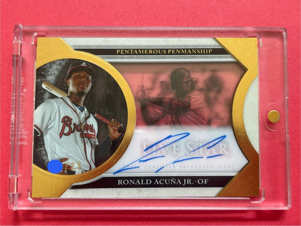 ロナルドアクーニャJr. 直筆サインカード 直書き 2020 Topps Five Star Ronald Acuna Jr ...