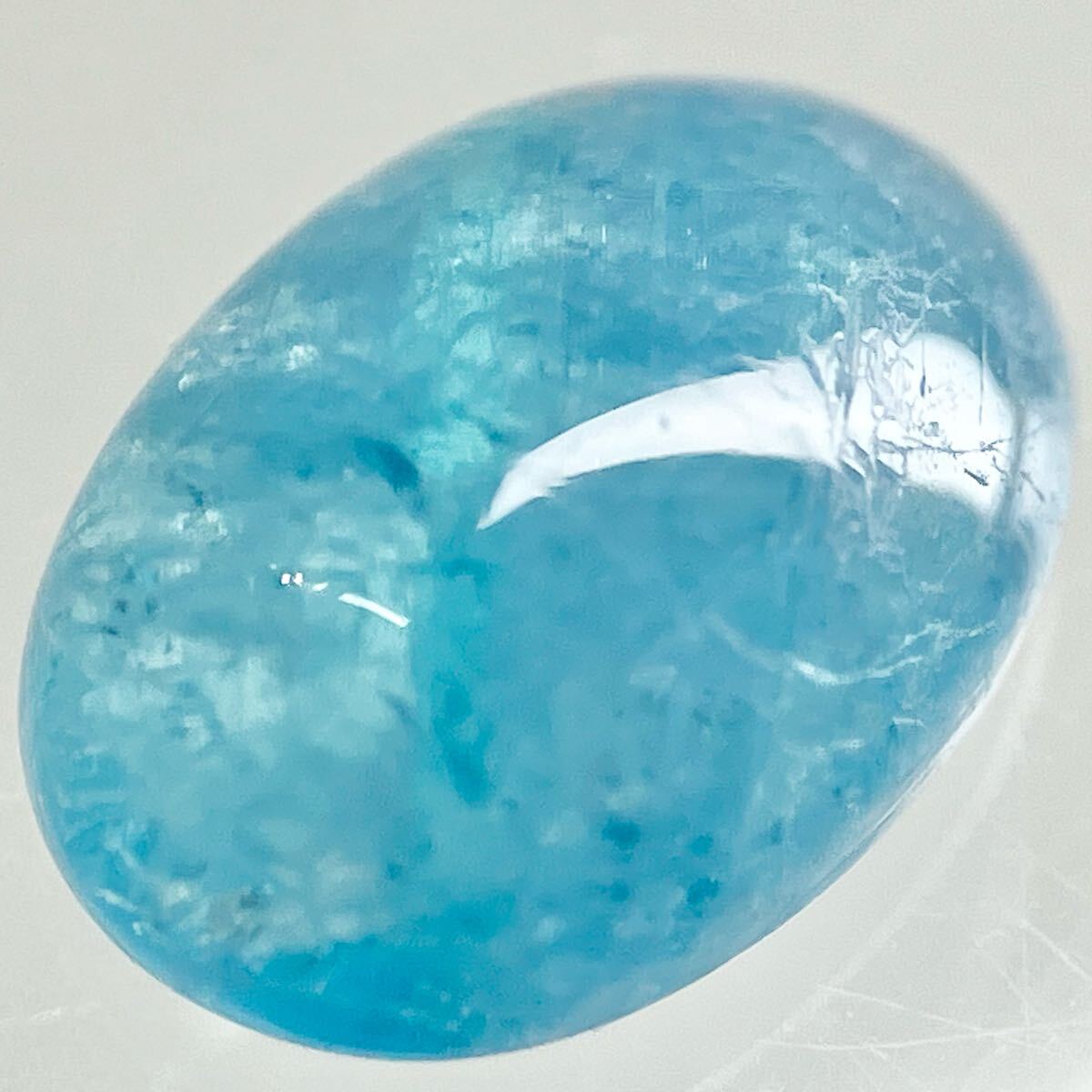 ソ付き!!1円〜!! 天然パライバトルマリン0.885ct u 約7.17×5.28mm ルース 裸石 paraiva tourmaline カボション BD4/BD4 w5ま8 ...