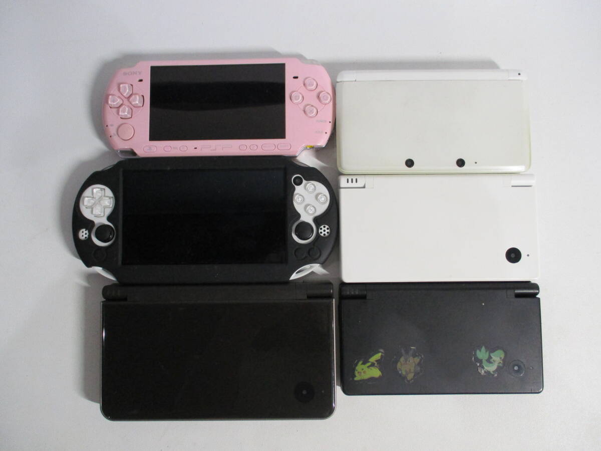 1円スタート！ まとめ売り Nintendo 任天堂 3DS 1台 DSI LL 1台 DSI 2台 Sony PS VITA PCH-2000 1台 PSP PSP-3000 1台 全6台 ...
