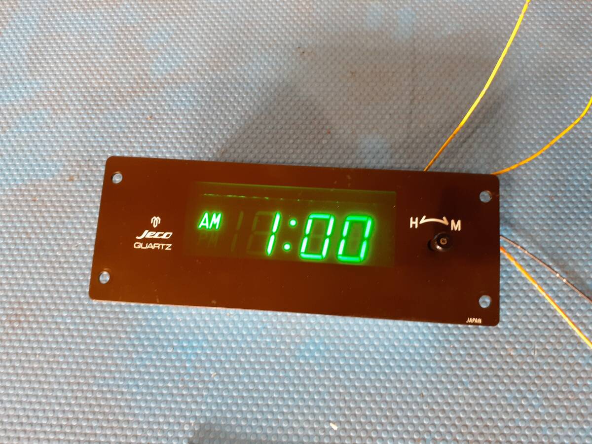 観光バス ジェコー株式会社 デジタル時計 日本製 Jeco QUARTZ 24V用 コレクション 大型バス デコトラ 流用 希少 動作確認済み ...