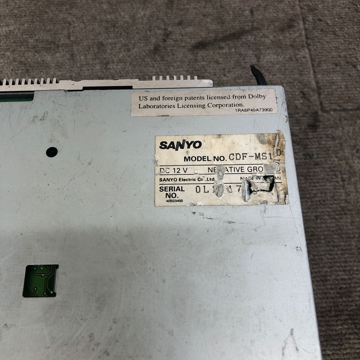AV8-106 激安 カーステレオ SANYO GORILLA CDF-MS10 CD MD FM/AM プレーヤー オーディオ 通電未確認 ジャンク /【Buyee】 Buyee ...