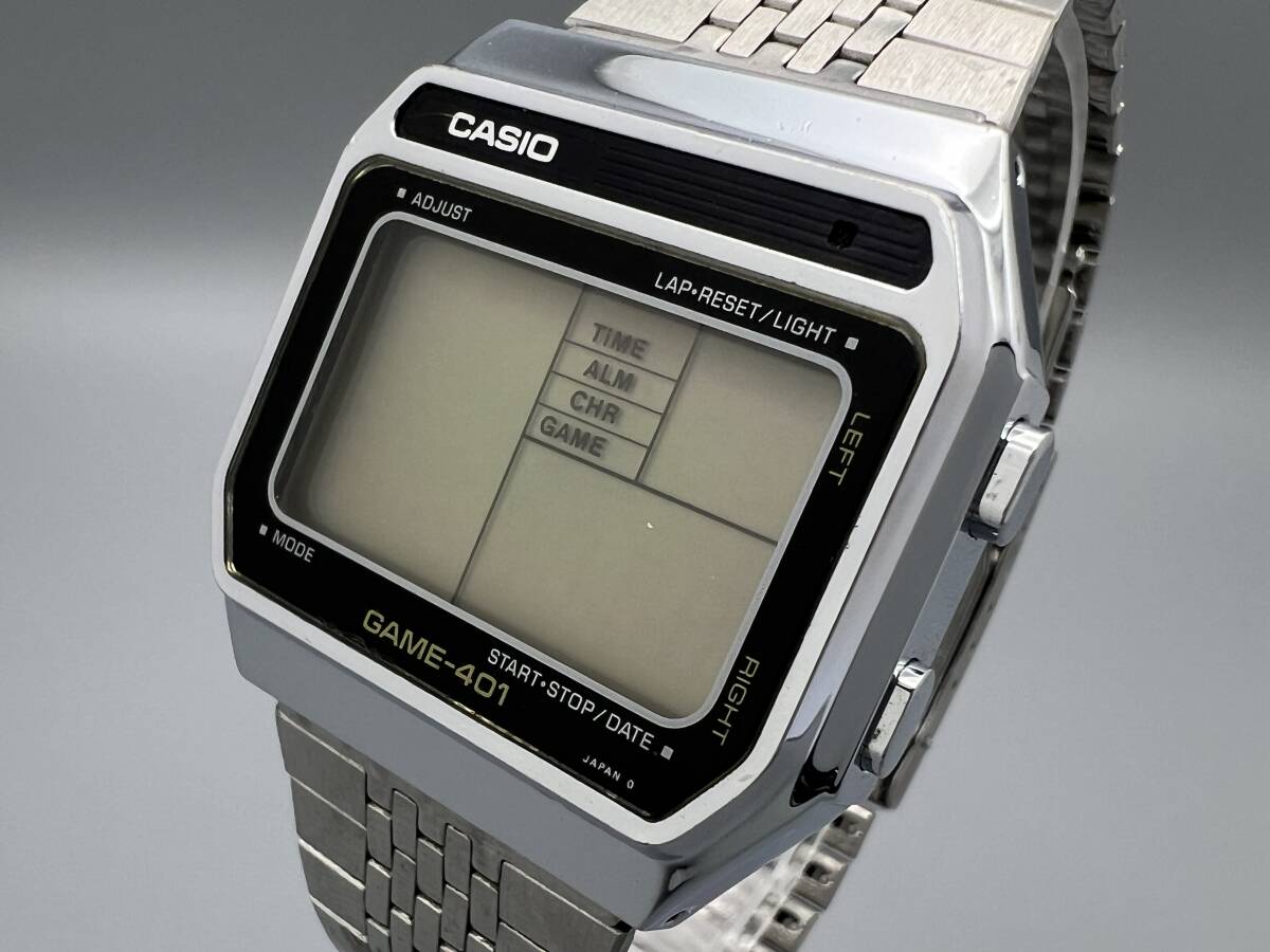 P550☆不動品 CASIO カシオ GAME-401 ゲームウォッチ デジタル GM-401 クォーツ ヴィンテージ 腕時計 中古 ジャンク ...
