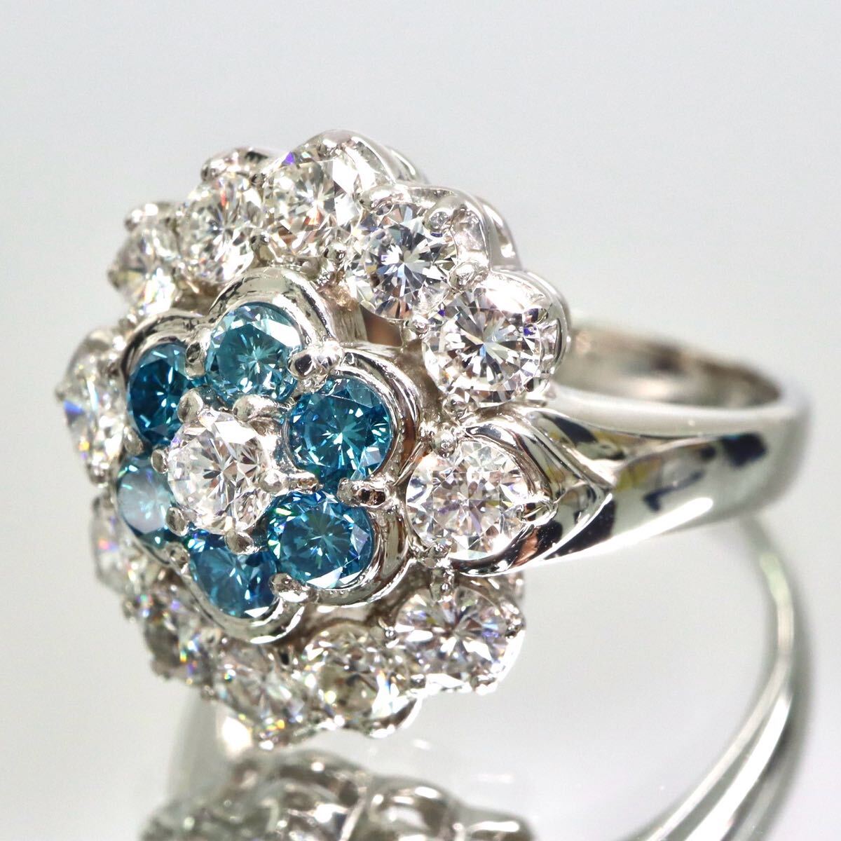 Pt900!!0.45/1.17ct!! 天然ダイヤモンドリング S 約7.2g 約12号 #12 diamond 指輪 ring ジュエリー ...