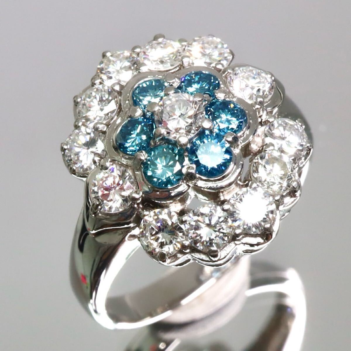 Pt900!!0.45/1.17ct!! 天然ダイヤモンドリング S 約7.2g 約12号 #12 diamond 指輪 ring ジュエリー ...