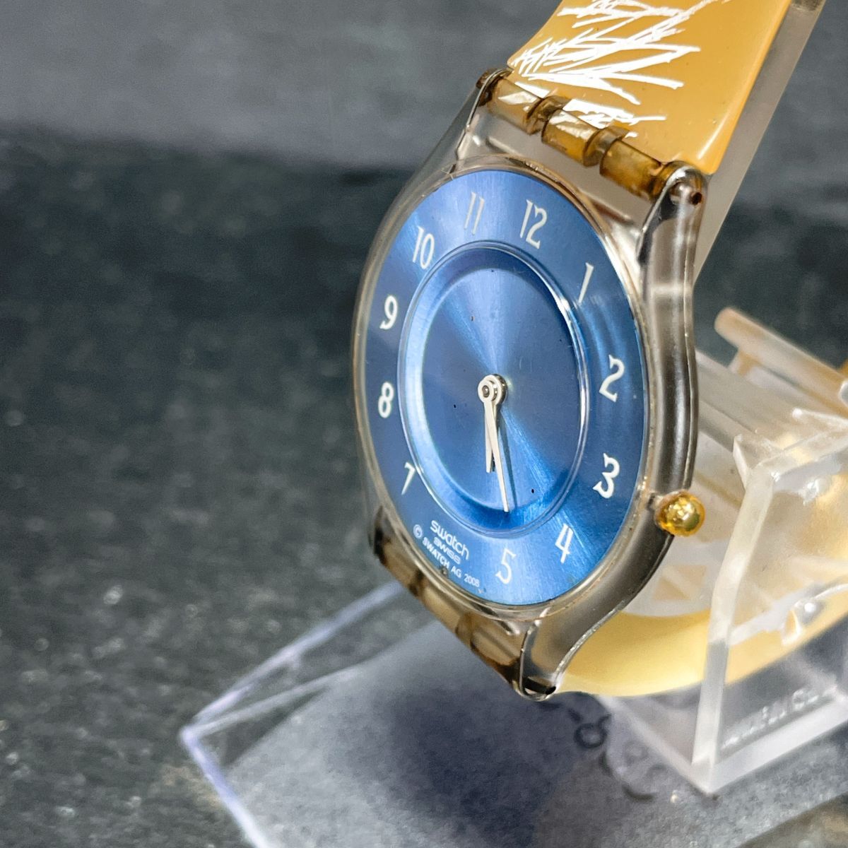 Swatch スウォッチ SKIN スキン FREEZING POINT SFK344 腕時計 アナログ クオーツ スケルトン ブルー文字盤 ...