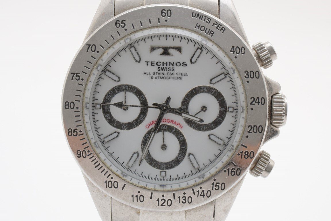 TECHNOS テクノス クロノグラフ 3針 ステンレススチール 銀 シルバー Silver スイス製 腕時計 /【Buyee】 Buyee - Japanese Proxy Service ...