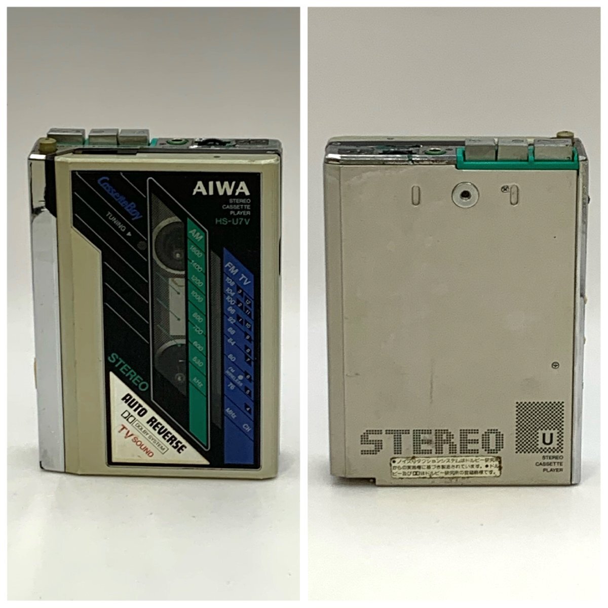 1円～/AIWA/アイワ/HS-U7V/カセットプレーヤー/STEREO/ステレオ/FM/AM/オーディオ機器/ポータブル/ジャンク ...