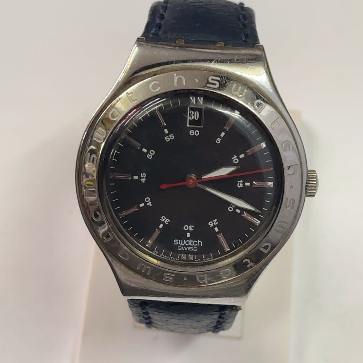 SWATCH IRONY スウォッチ アイロニー アナログ ブラック文字盤 AG 2002 クオーツ ウォッチ 腕時計 稼働品 /【Buyee ...