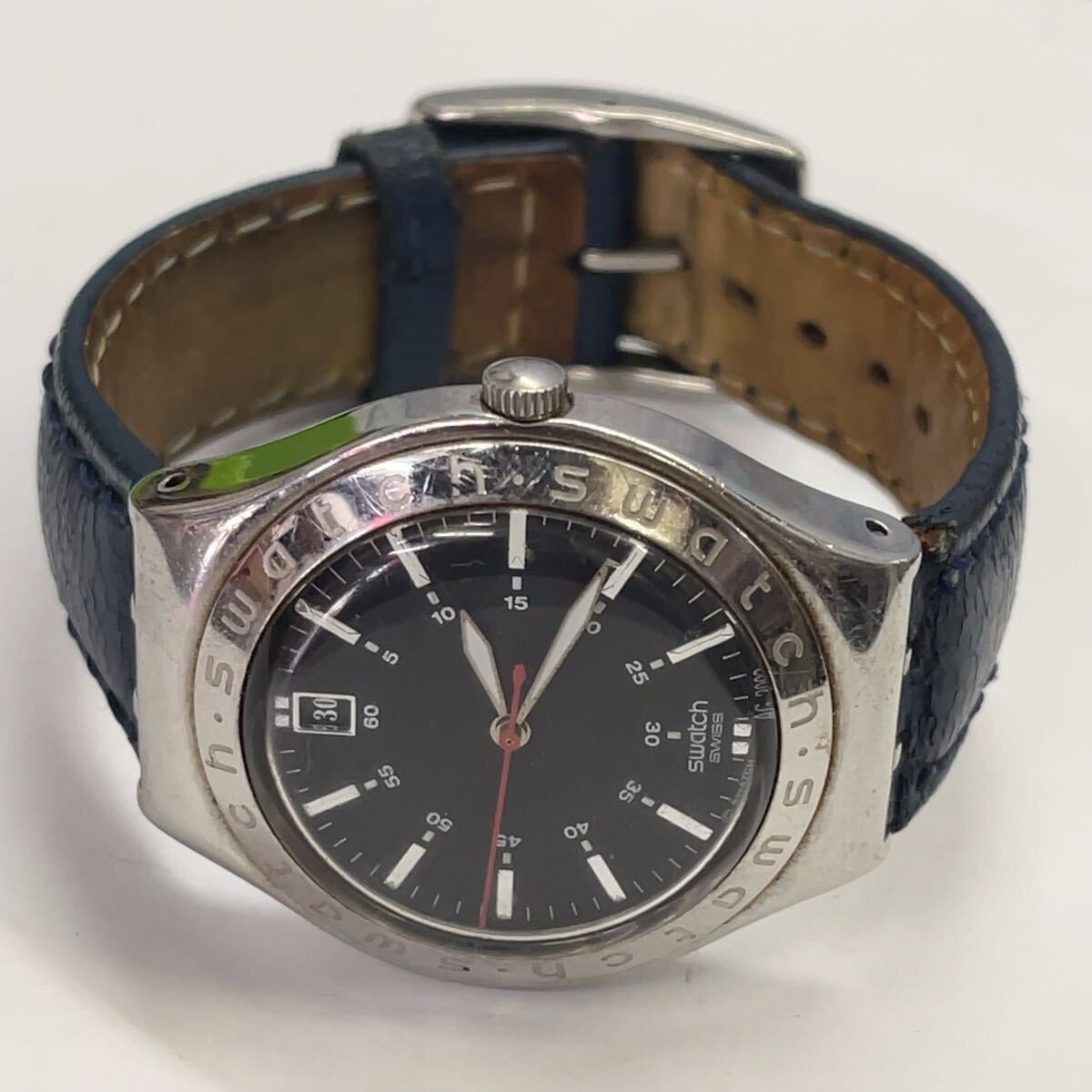 SWATCH IRONY スウォッチ アイロニー アナログ ブラック文字盤 AG 2002 クオーツ ウォッチ 腕時計 稼働品 /【Buyee ...