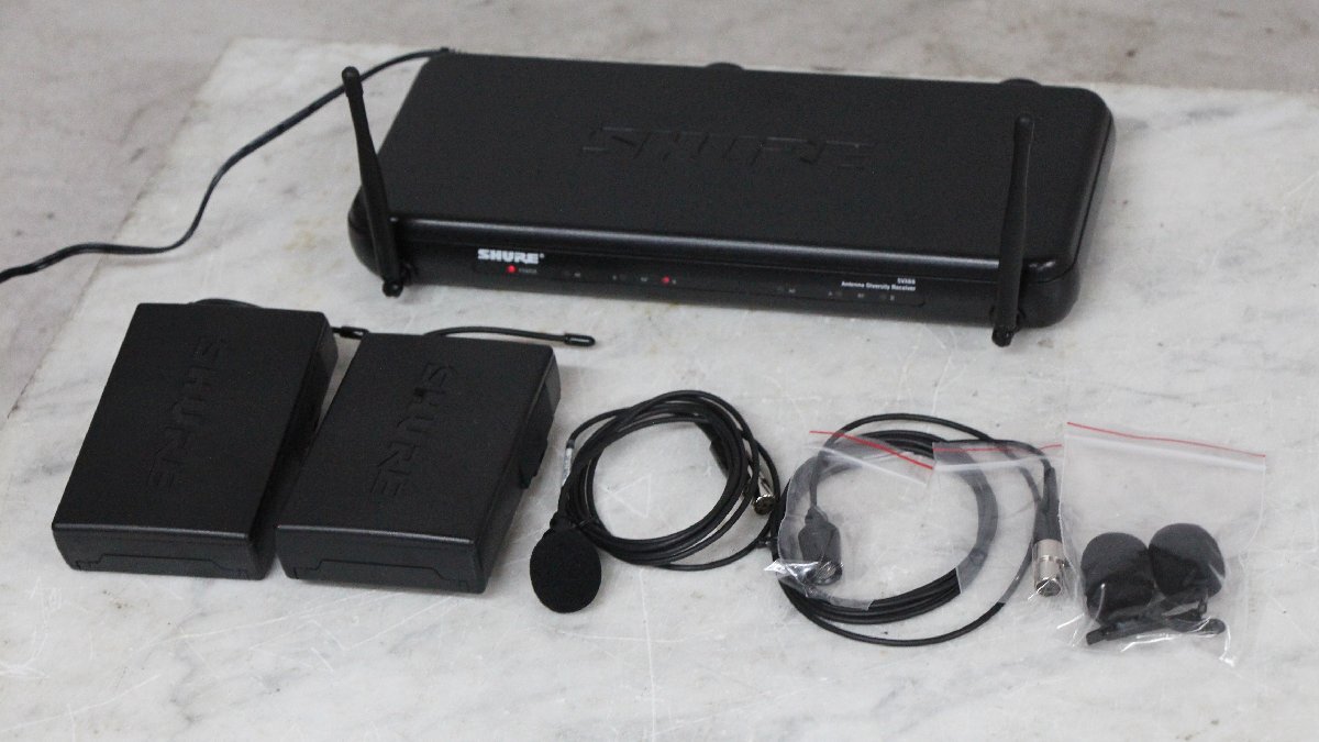 【C】SHURE SVX Dual wireless Microphone System① ワイヤレスマイクシステム シュア 3091805 ...