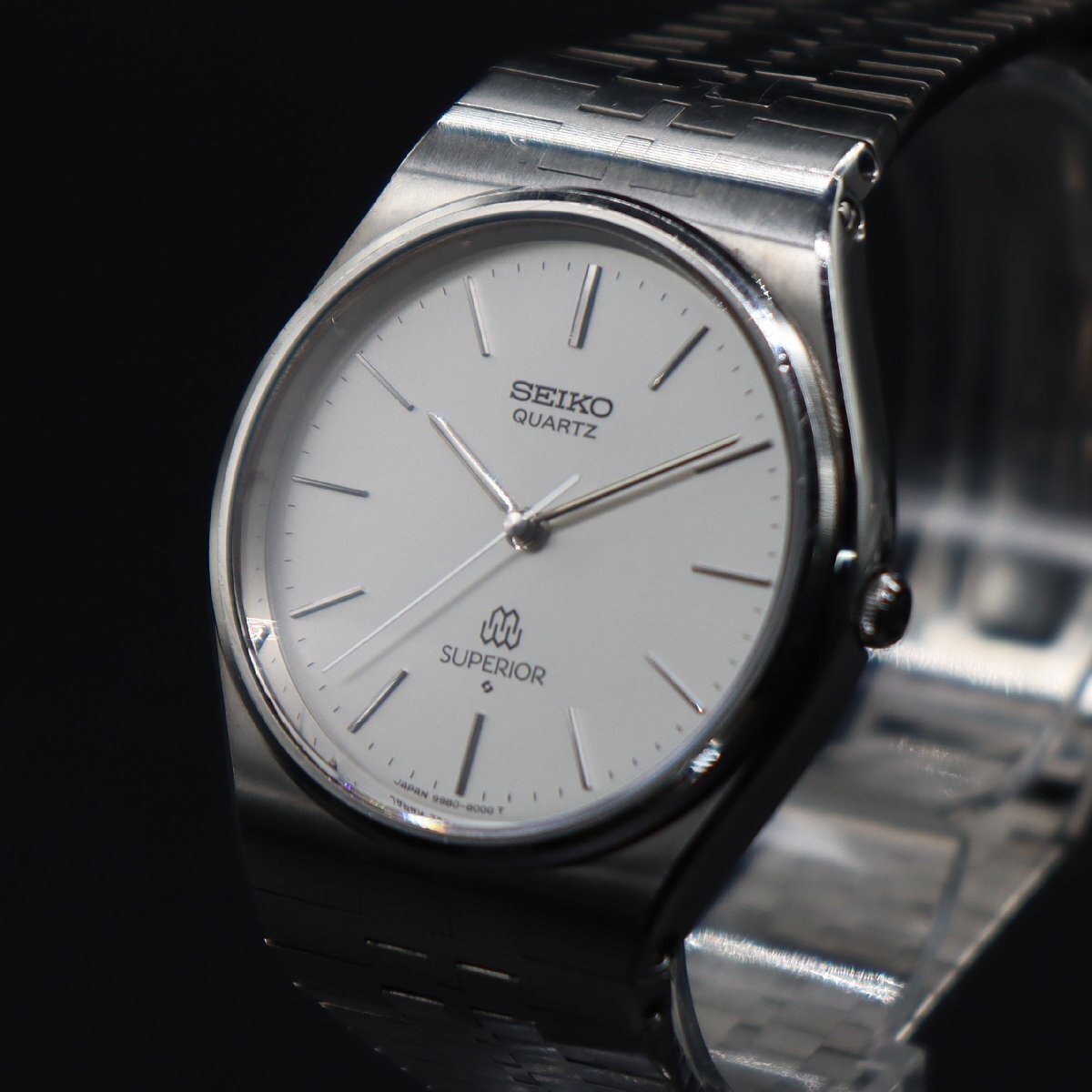 希少 SEIKO SUPERIOR セイコー スーペリア ツインクォーツ 9980-8000 裏スーペリア 最高級機 シルバーカラー 1979 ...
