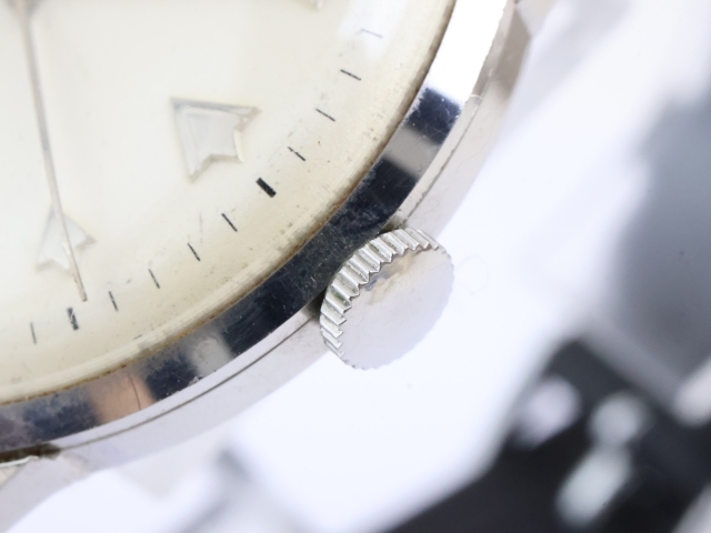 2507-689 HW サンドス フラッグ 手巻き式 腕時計 SANDOZ 17石 くさびインデックス 丸形 銀色ケース シルバーカラー ...