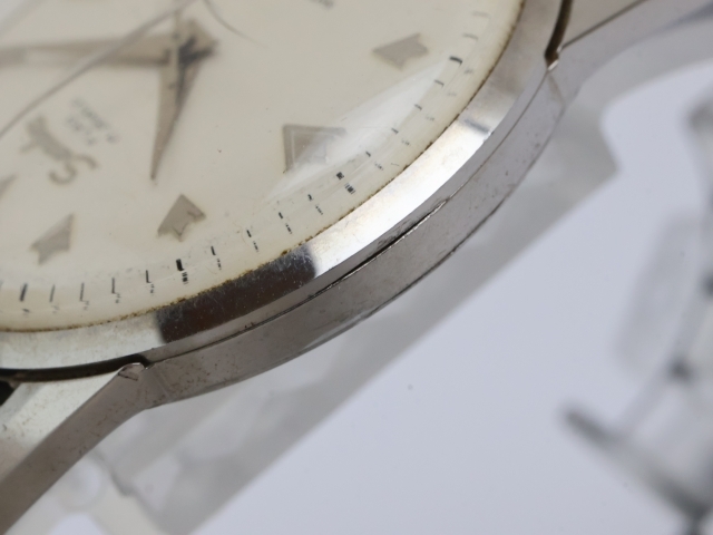 2507-689 HW サンドス フラッグ 手巻き式 腕時計 SANDOZ 17石 くさびインデックス 丸形 銀色ケース シルバーカラー ...