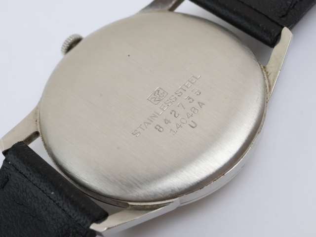 2507-689 HW サンドス フラッグ 手巻き式 腕時計 SANDOZ 17石 くさびインデックス 丸形 銀色ケース シルバーカラー ...