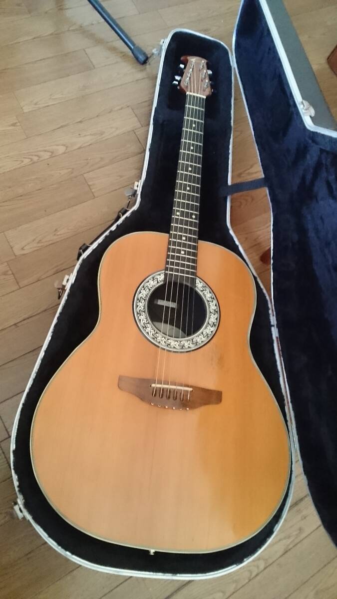 Ovation 1111 エレクトリックアコースティックギター Made in USA 調整済み 弦高低め Ovationハードケース付き ...