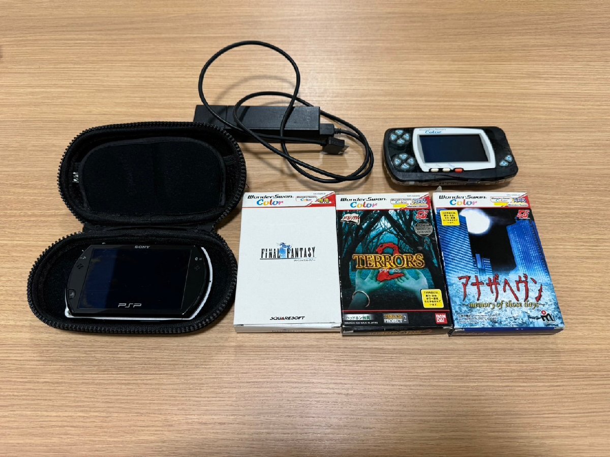 【MIA56949】ゲーム SONY PSP GO(初期化済み) PSP-N1000 ブラック/BANDAI Wander Swan ...