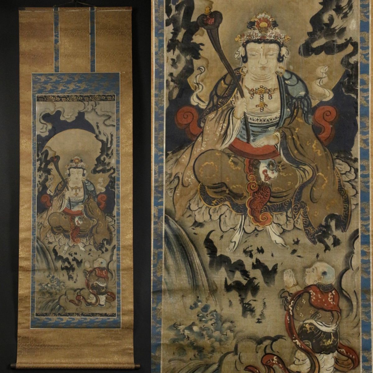 【LIG】古仏画 文殊菩薩像 掛軸 絹本彩色 時代箱 寺院収蔵品 [.QP]25.8 /【Buyee】 Buyee - Japanese Proxy Service | Buy from Japan!