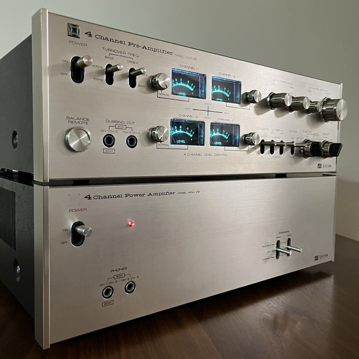 1970年初期 VICTOR MCP-V9 pre-amplifier & MCM-V9 power-amplifier vintage ...