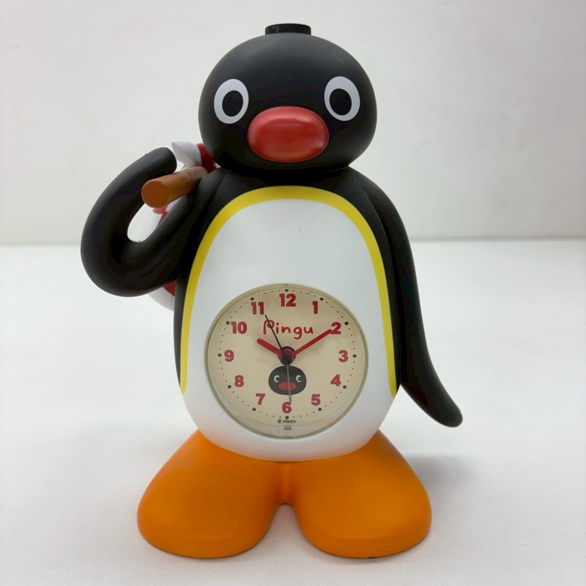 U225-K32-6398 Pingu ピングー 目覚まし時計 おしゃべり目覚まし時計 レトロ アンティーク 通電確認OK 約17cm× ...
