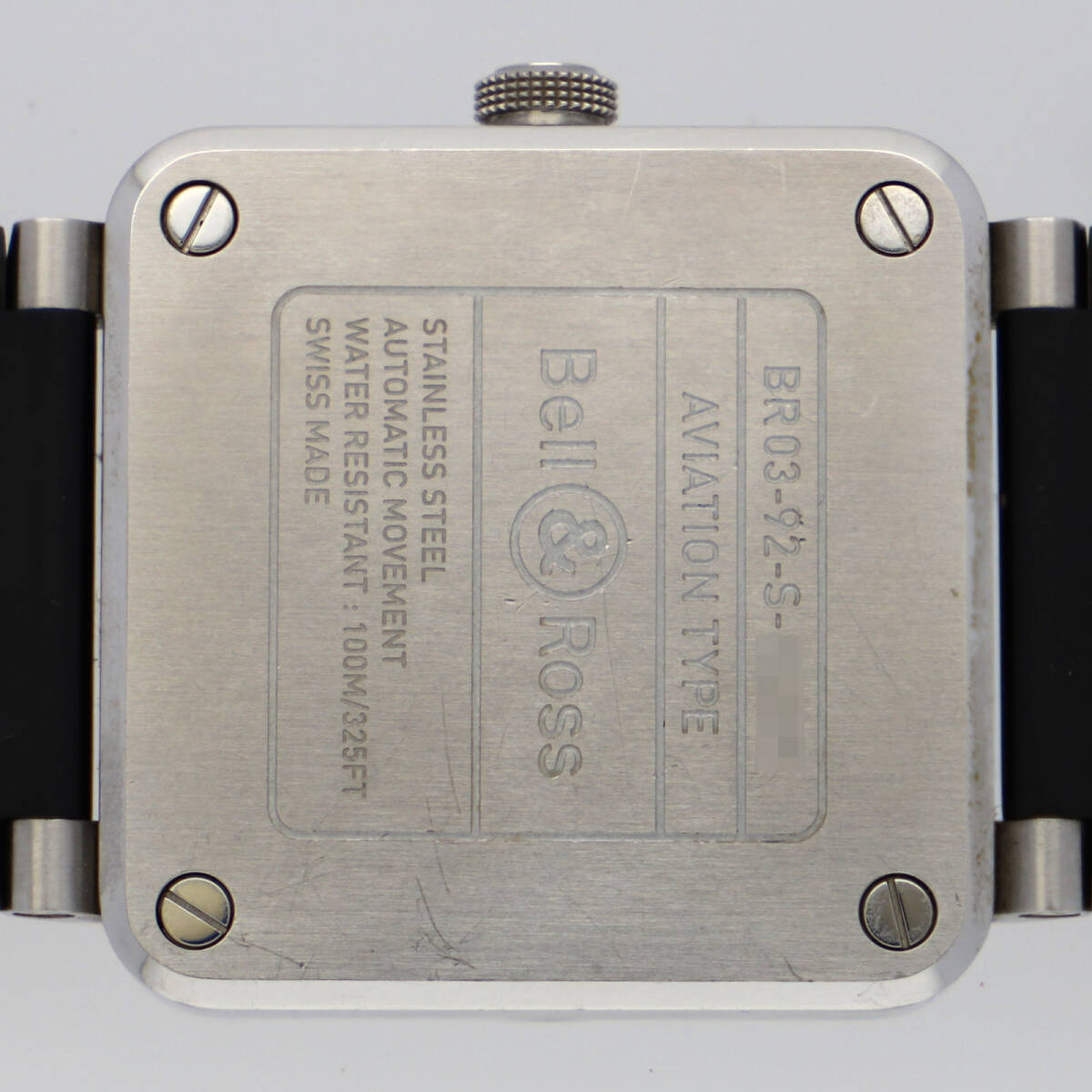 Bell＆Ross ベル＆ロス BR03-92-S ヘリテージ ブラックダイヤル SS/ラバー 自動巻き メンズ【136187 ...