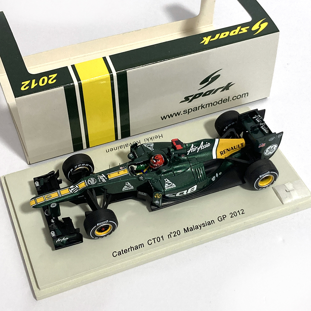 【JK844】スパーク 1/43 Caterham CT01 No.20 マレーシアGP 2012 Kovalainen (S3036)※一部 ...