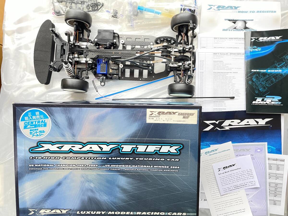 ★組立済未走行！XRAY X-RAY T1FK ファクトリーキット 中古メカ取付済(受信機/ステアリングサーボ/アンプ)ベルトドライブ4WD ...