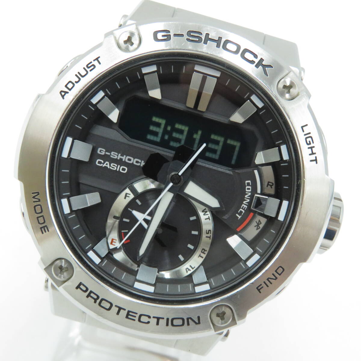 腕時計 CASIO カシオ G-SHOCK デジアナ タフソーラー G-STEEL GST-B200【5608】腕周り約16.5cm 中古品 ...