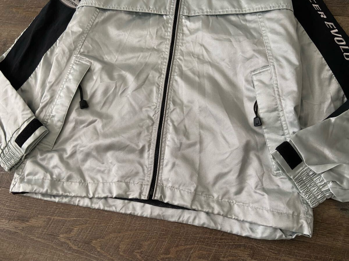 希少 三菱 MITSUBISHI RALLI ART ラリーアート ランサーエボリューション ナイロン ジャケット L シルバー ブルゾン ...