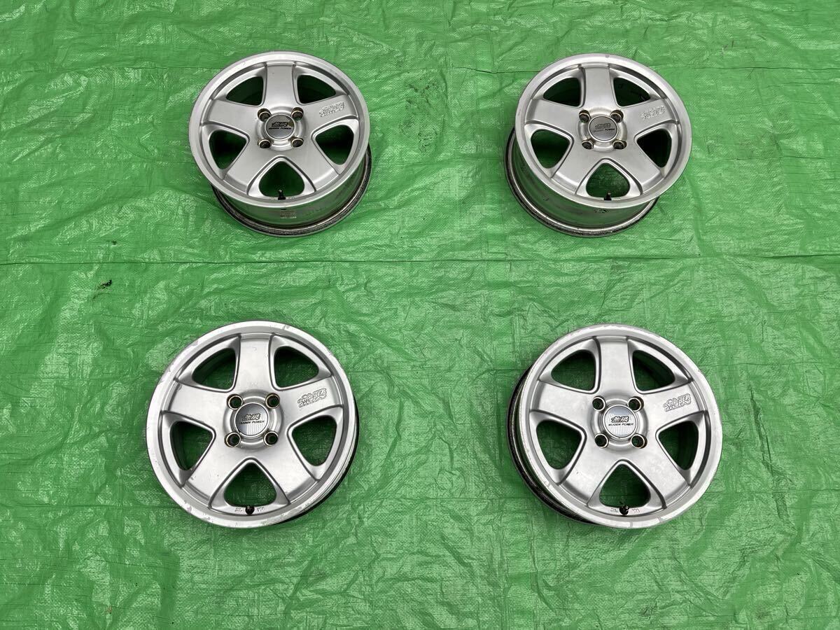希少 当時物 ホンダ 無限 MUGEN M5 14インチ 5JJ +42 4H-100 JDM サーキット 走り屋 N-ONE 流用 シビック ...