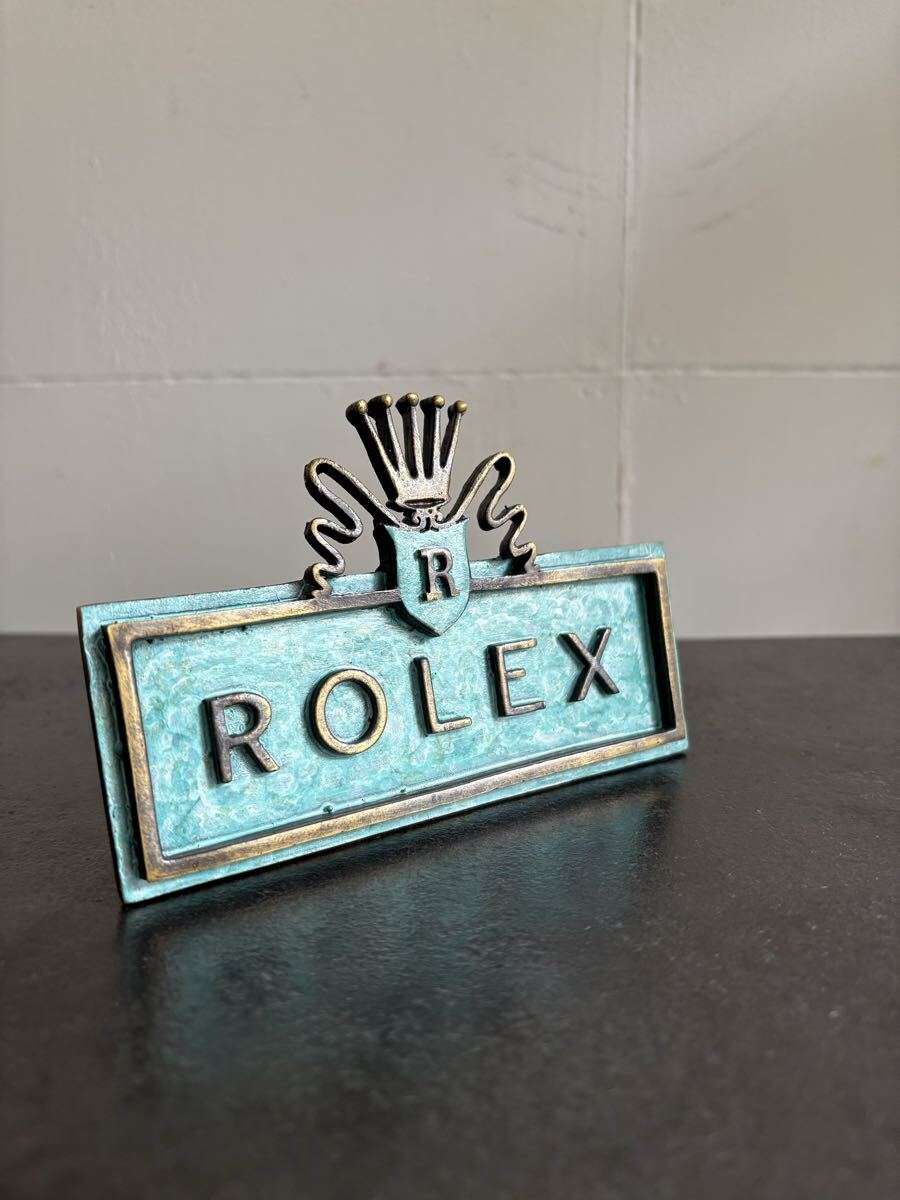Rolex ロレックス サイン ビンテージ ディスプレイ プレート エンブレム スイス製 display vintage sign plate ...