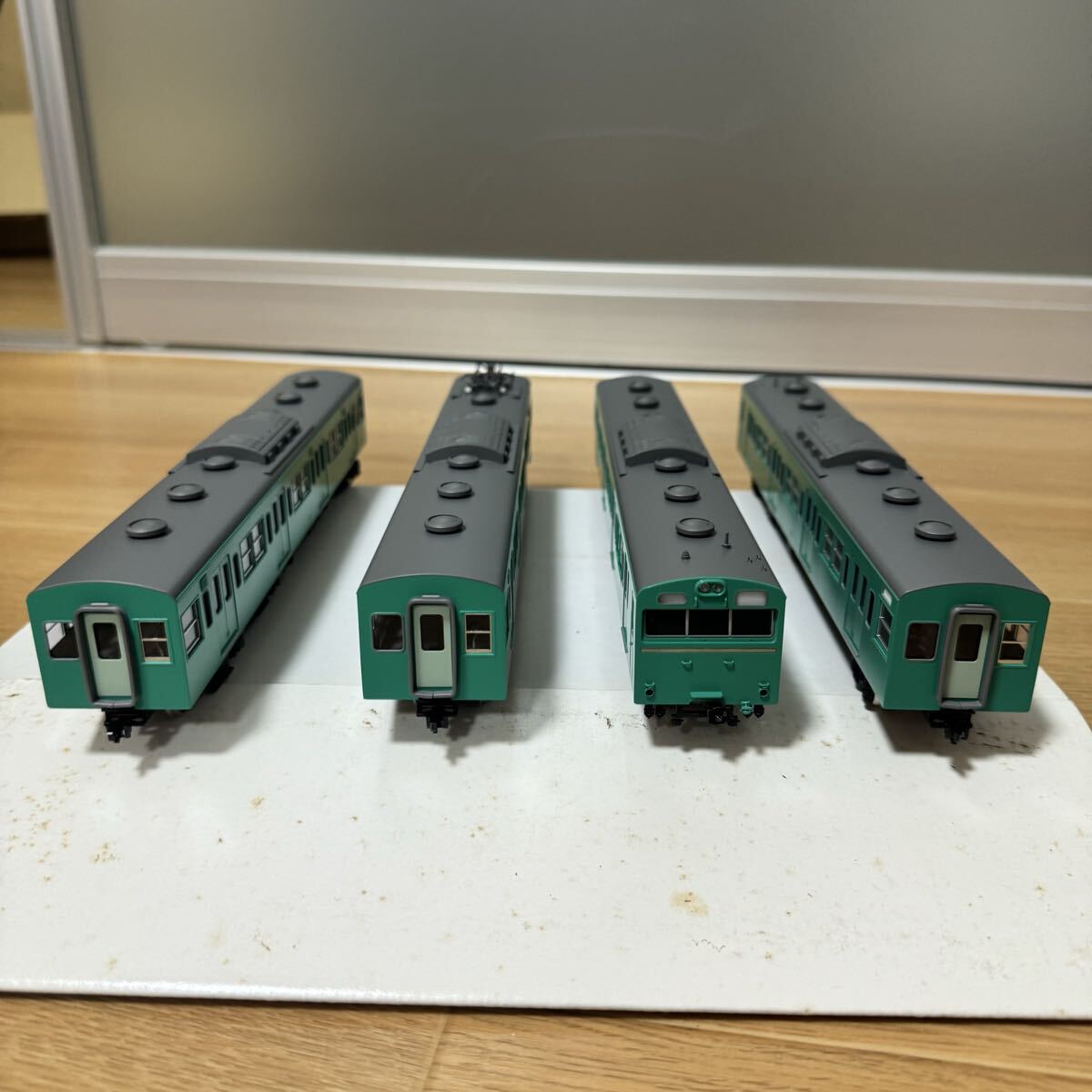 当時品 新品未使用 KTM HOゲージ カツミ 鉄道模型 103系通勤電車 完成品ショールームオリジナル エメラルドグリーンクハ103.102 ...